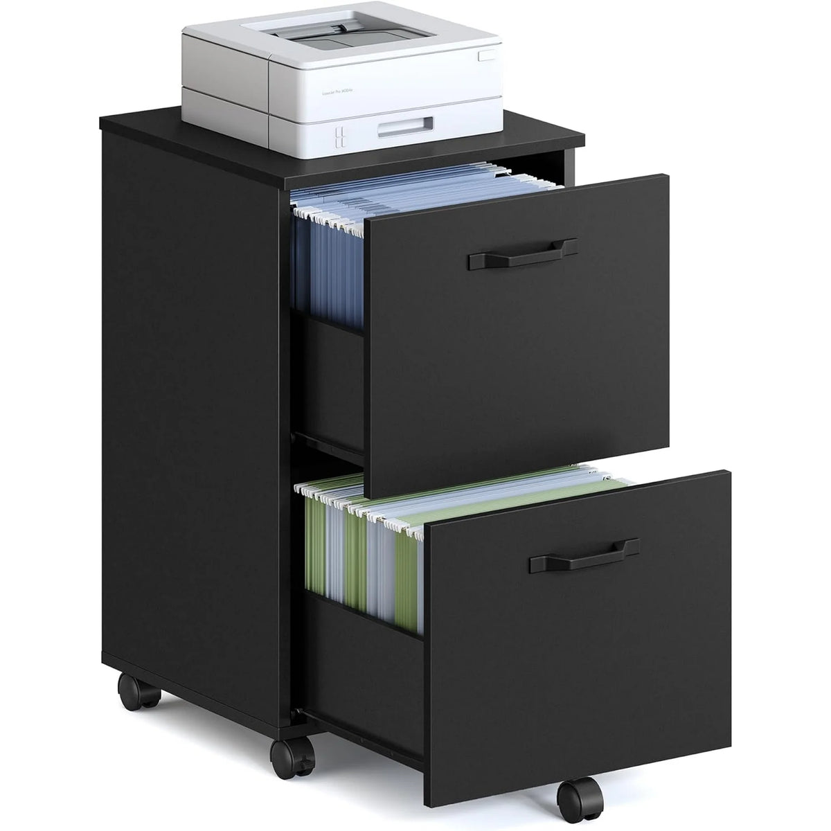 EDX 2 Drawer File Cabinet,Rolling File Cabinet with Lockable Wheels,Pr